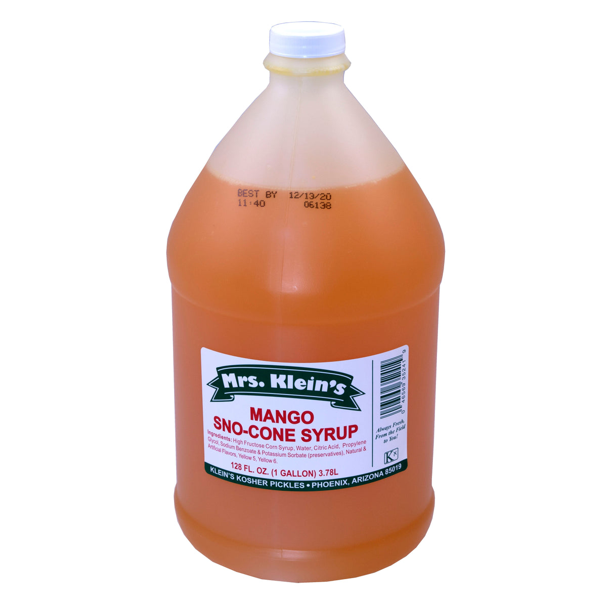 Mango Sno-Cone Syrup (1 Gal) – Mrs. Klein's Pickle Co.
