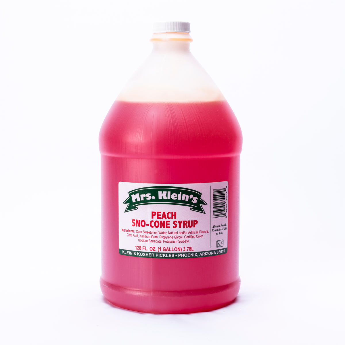 Peach Sno-Cone Syrup (1 Gal) – Mrs. Klein's Pickle Co.
