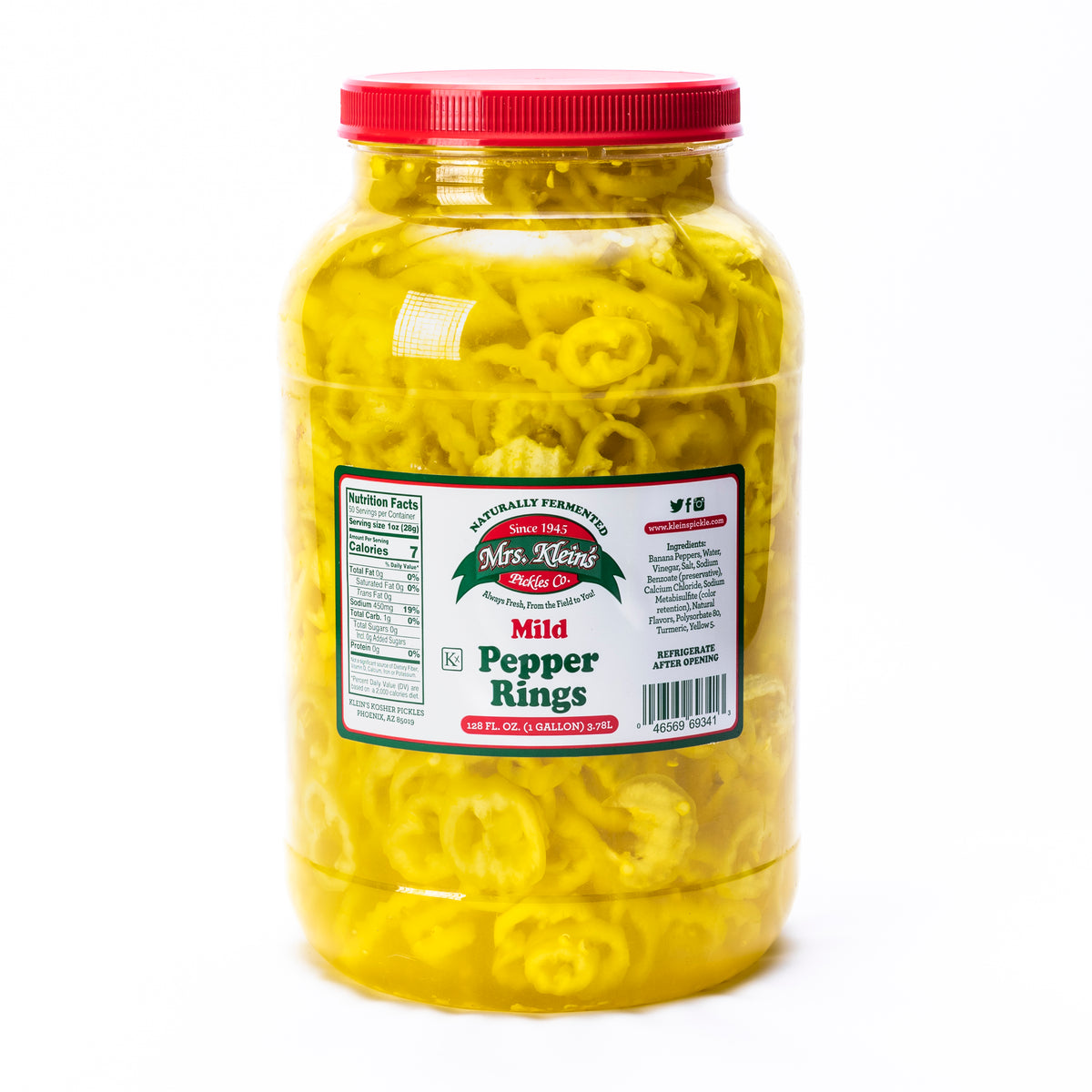 Mild Pepper Rings (1 Gal) – Mrs. Klein's Pickle Co.