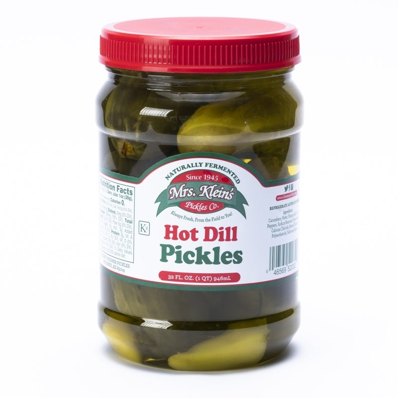 Hot Dill Pickles (32oz) – Mrs. Klein's Pickle Co.